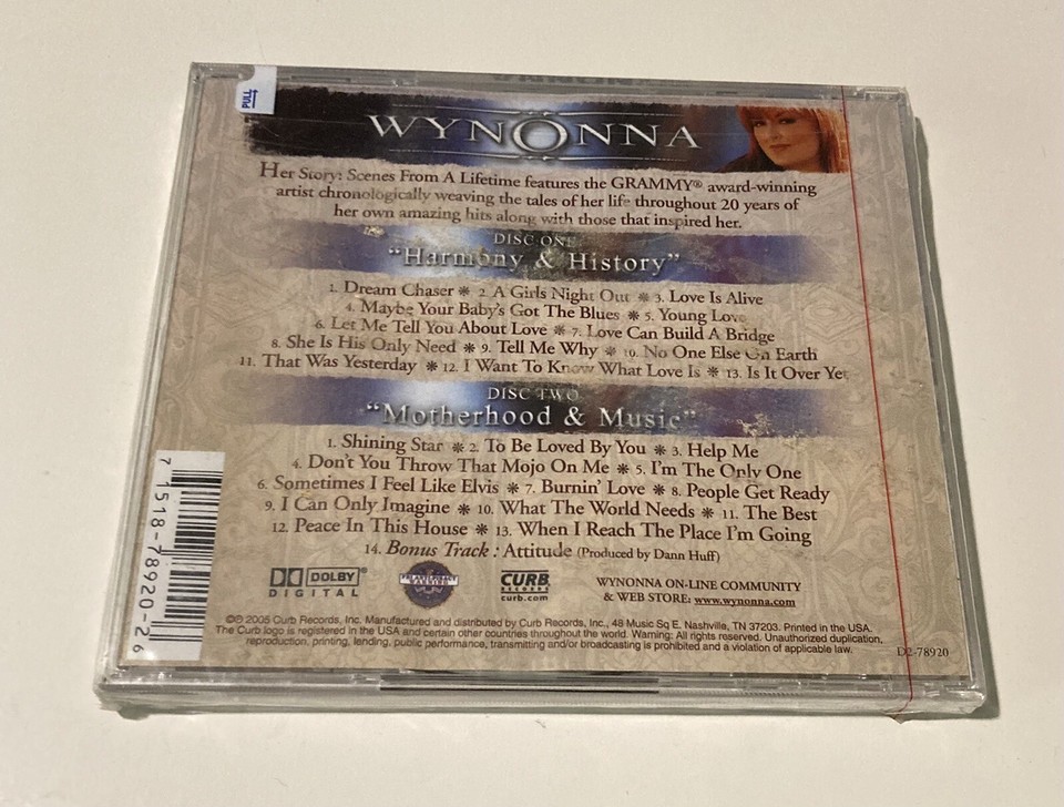 WYNONNA JUDD - HER STORY: SCENES FROM A LIFETIME NEW CD 715187892026 | eBay