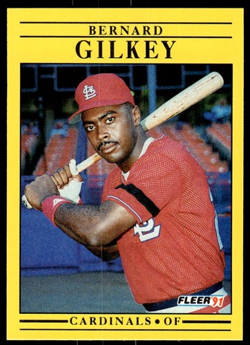 1991 Fleer Baseball Card Bernard Gilkey St. Louis Cardinals #633 | eBay