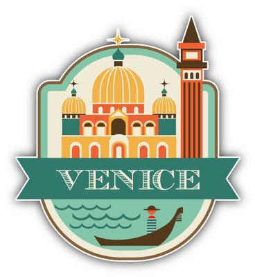 Venice City Italy Travel Emblem Car Bumper Sticker Decal 5" x 5" | eBay