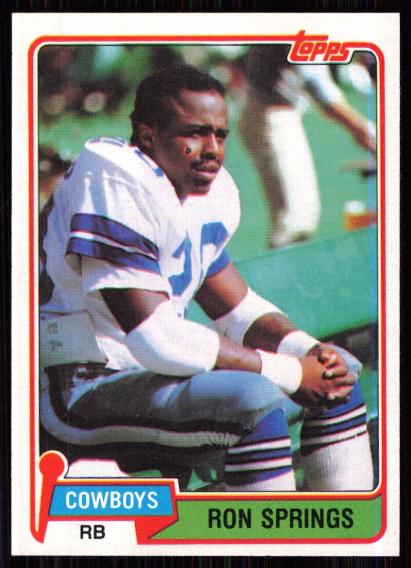 1981 Topps Ron Springs Rookie Dallas Cowboys #433 | eBay