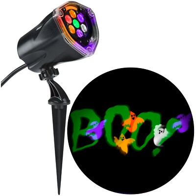 Gemmy LED LightShow Whirl-A-Motion+Static Multicolor Ghost Projection ...