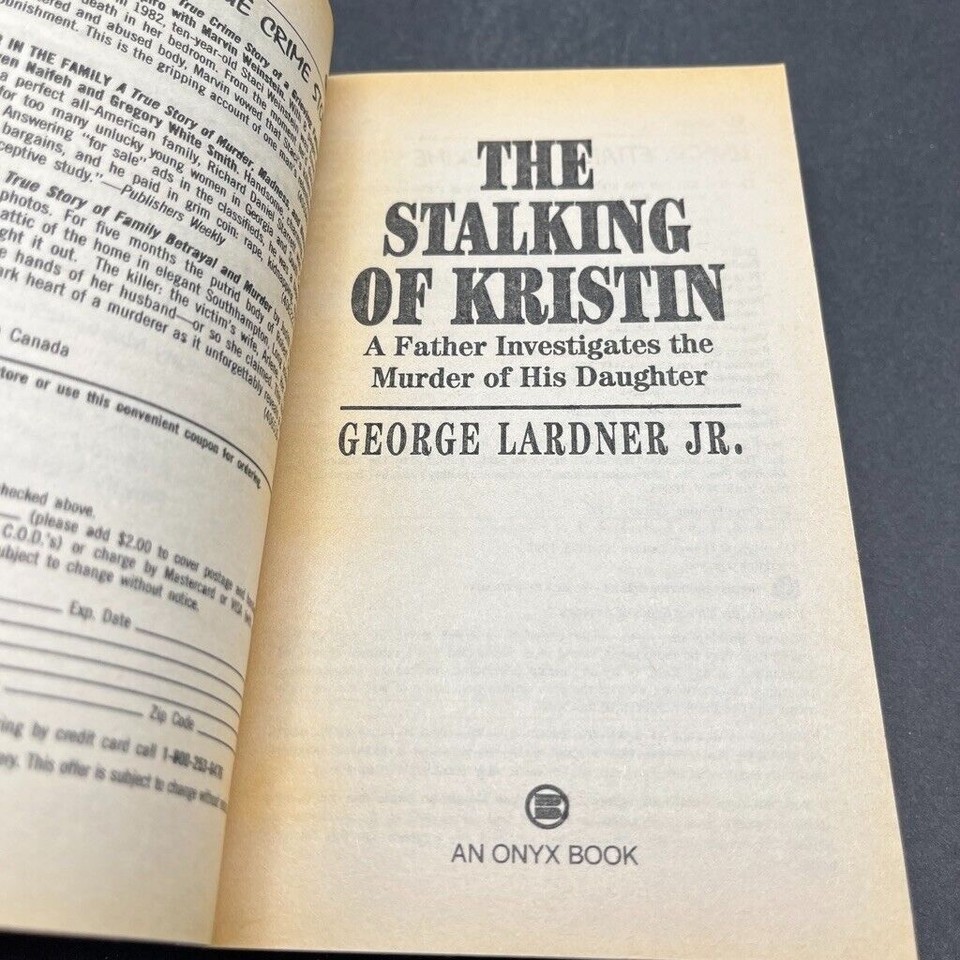 The Stalking of Kristin True Crime Paperback Michael Cartier by George ...