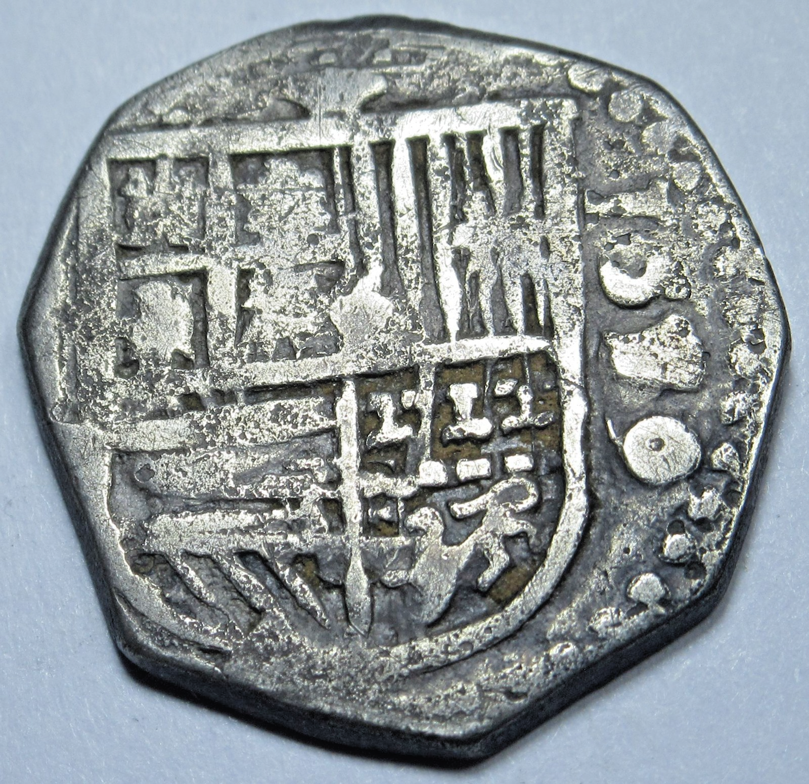 1590/89 Philip II Spanish Silver 1 Reales Genuine 1500s Colonial Pirate ...