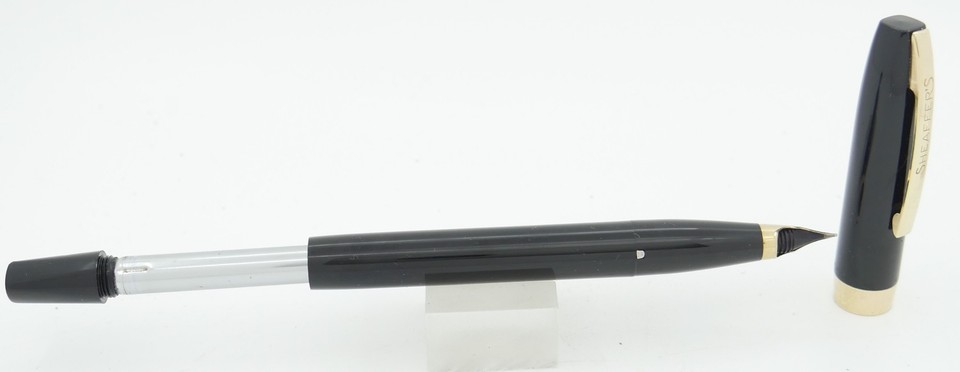 Sheaffer Imperial III Black & Gold Touchdown Fountain Pen In Box - Fine ...