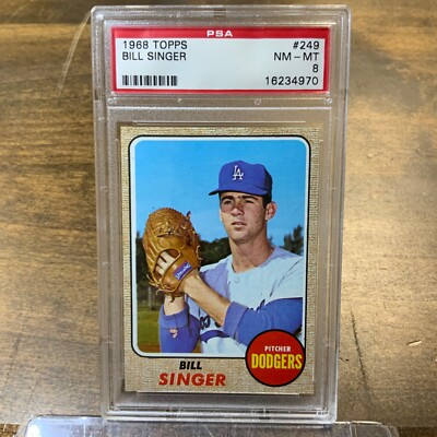 1968 Topps Bill Singer #249 *Dodgers* PSA 8 NM-MT | eBay