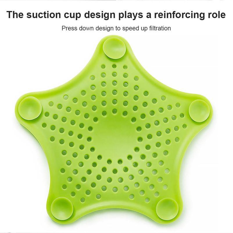 Plug Strainer Silicone Hair Catcher Trap Shower Kitchen Bath Drain ...