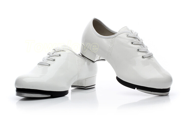 Unisex Tap Dance Shoes Women Men Jazz Step Dance Shoes Lace Up Clogging ...