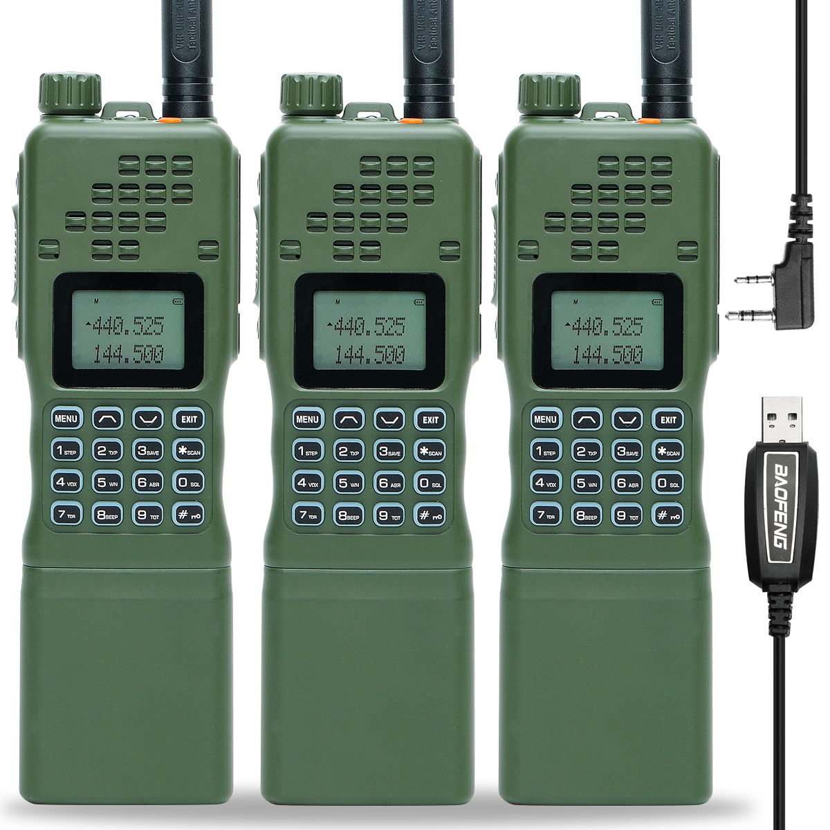Baofeng Ar-152 15w V/uhf Military Tactical Two Way Radio 12000mah 128ch ...