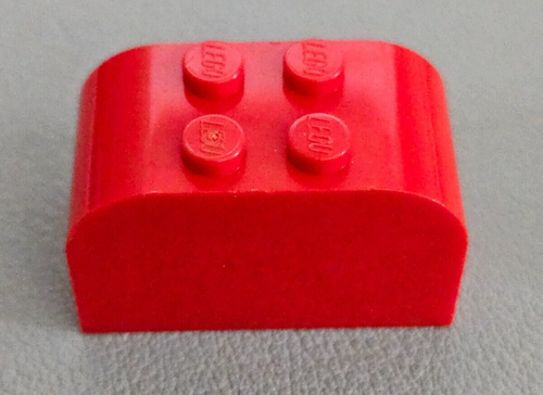 Lego part #4744 Brick Specialty 2 x 4 x 2 with Curved Top - RED | eBay