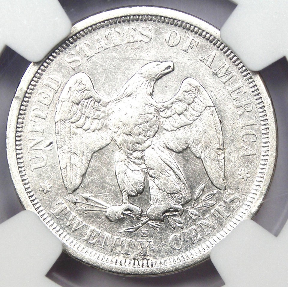 1875-S Twenty Cent Coin 20C - Certified NGC AU Details - Rare Type Coin ...