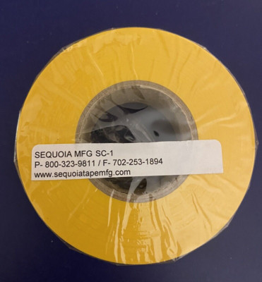 Sequoia SC-1 YELLOW Electroplating Anodizing Tape 1" x 66' - 5.5 to 6 ...