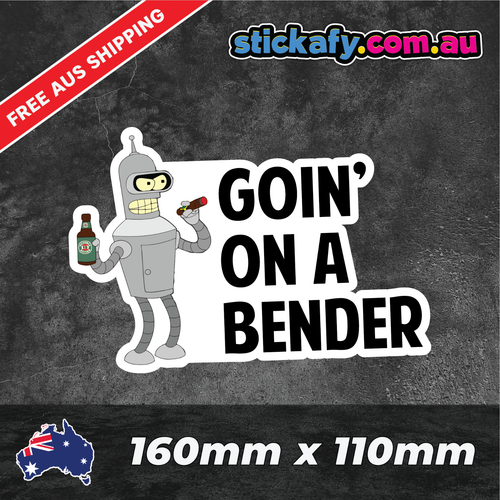 Goin' on a Bender Sticker Funny Laptop Car Window Bumper 4x4 Ute Decal ...