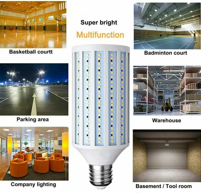 LED Corn Light Bulb 40W 60W 75W 100W 200W 450W Eq. Cool Daylight White ...