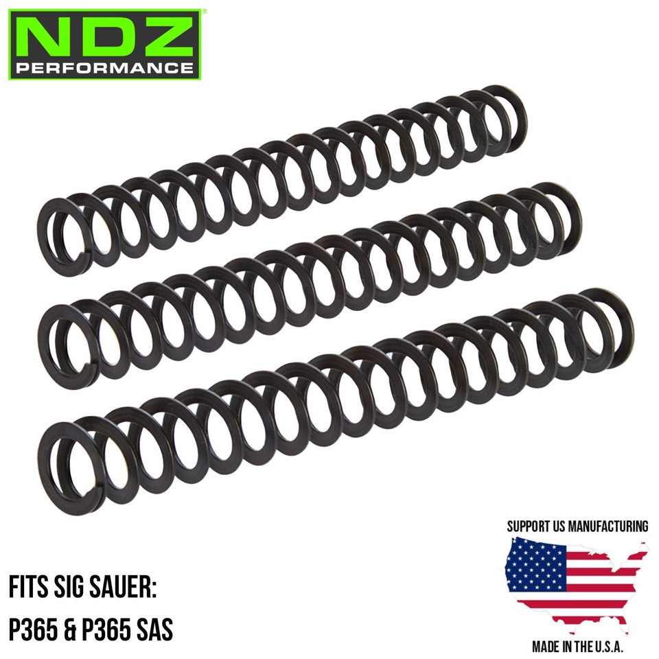 ISMI Sig P365 3.1" Recoil Springs Stock 17 lb -15% + 15% Weight Chrome ...