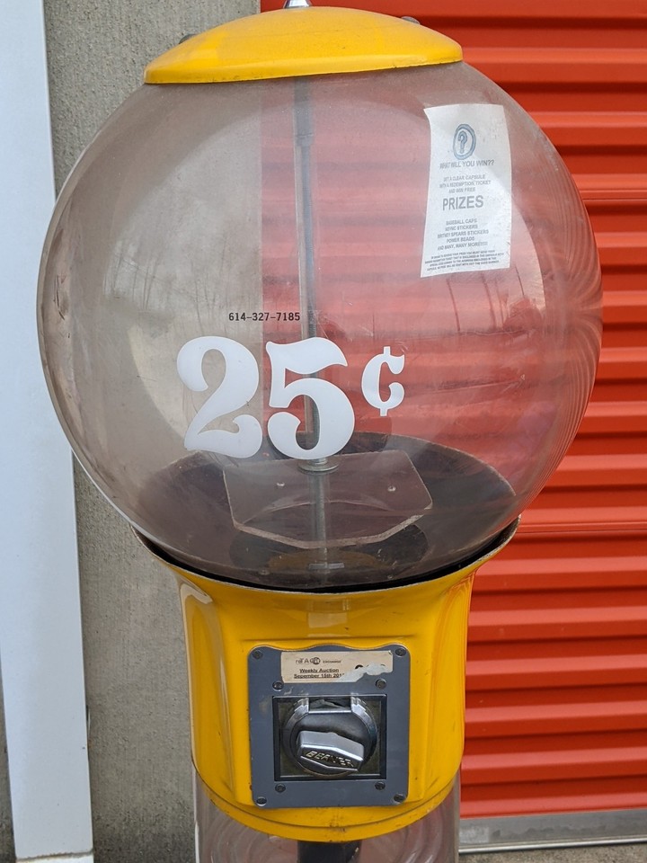 Wizard 58" Yellow Spiral Gumball Machine | eBay