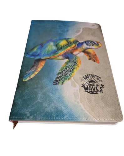 WRITING JOURNAL Faux Leather NEW NOTEBOOK TURTLE BEACH COVER 190 LINED ...