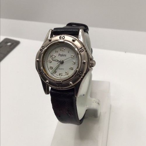 Polini Ladies Silver Tone Fashion Watch New Battery Band Worn Works! | eBay