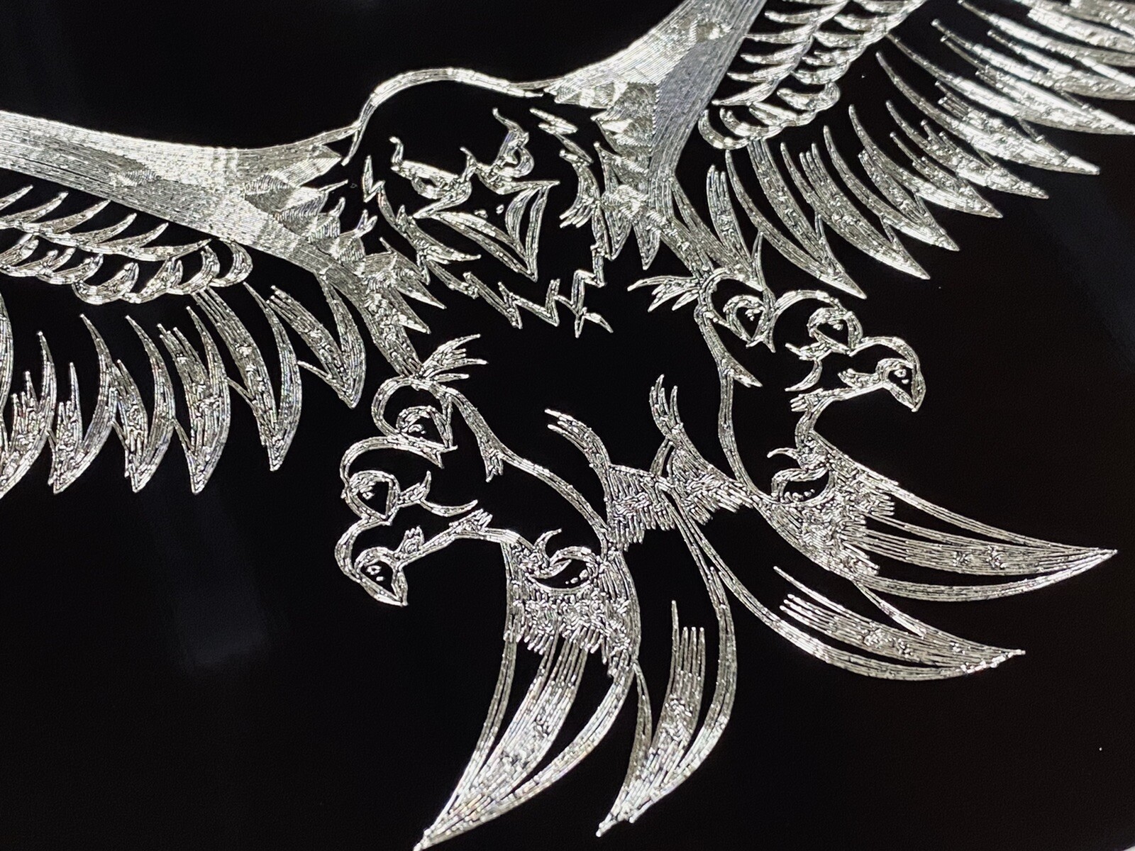 Engraved US American 3D Fierce Eagle Diamond Etched Car Tag Metal ...