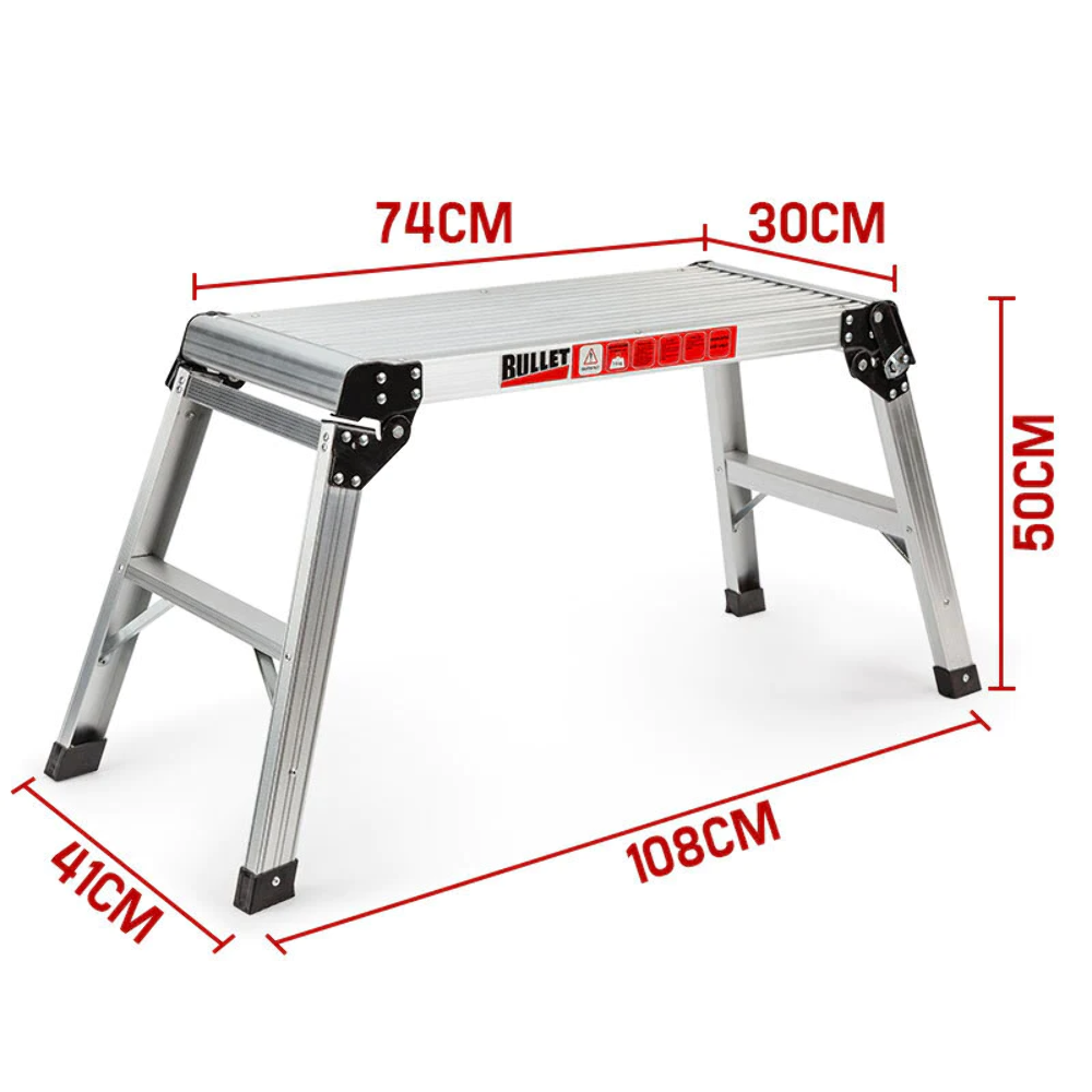 Bullet 50cm Tall Folding Work Platform Aluminium Painting Dry Wall Car ...