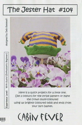 Cabin Fever Knitting Pattern 104 The Jester Hat Baby 6-18mos | eBay
