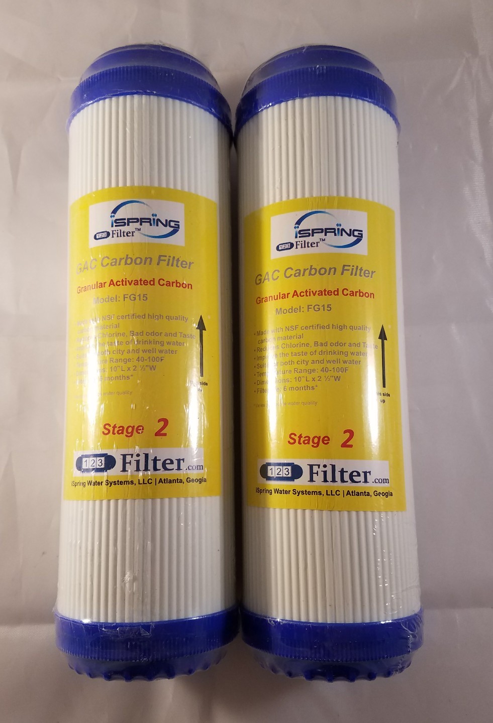 Carbon Filter Stage 2 FG15 Sealed Replacement Cartridges iSpring New | eBay