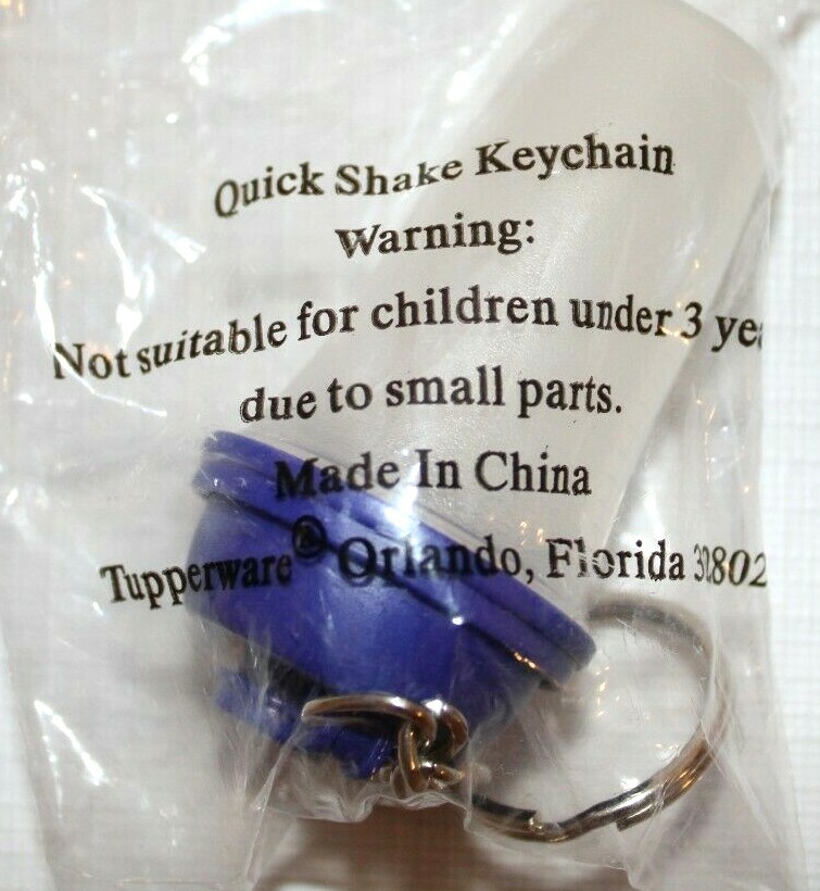 Tupperware Keychain Quick Shake Small Tiny Treasures Gadget Dark Blue ...