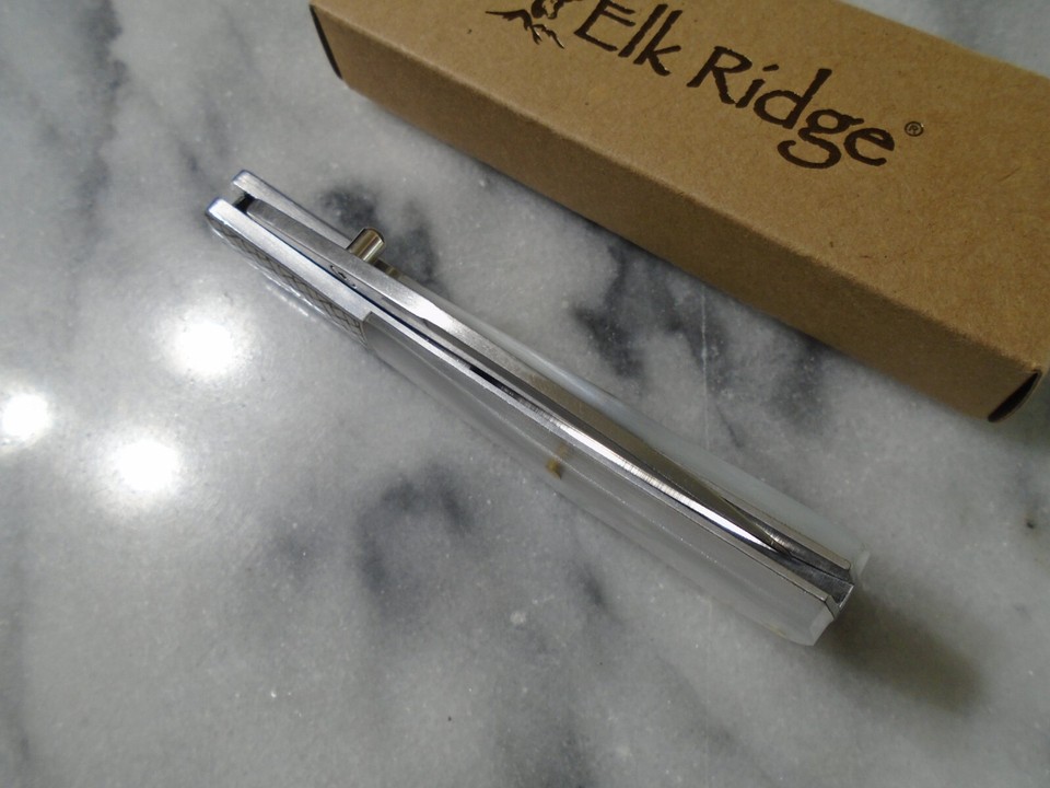 Elk Ridge Mother Of Pearl Lockback Pocket Knife Fancy Folder ER-2006WH ...
