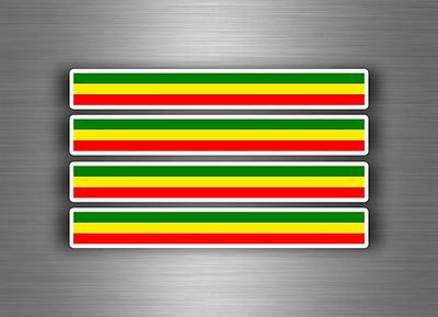 4x sticker decal car stripe motorcycle racing flag bike moto rasta one ...