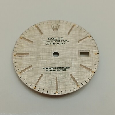 ROLEX MEN DATEJUST 16014 WATCH SILVER TEXTURE DIAL 28 MM (NOS & 100% ...