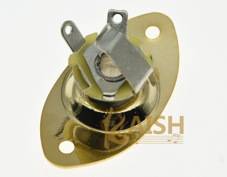 Gold Electric Guitar Jack Plate Oval Output Jack Socket | eBay