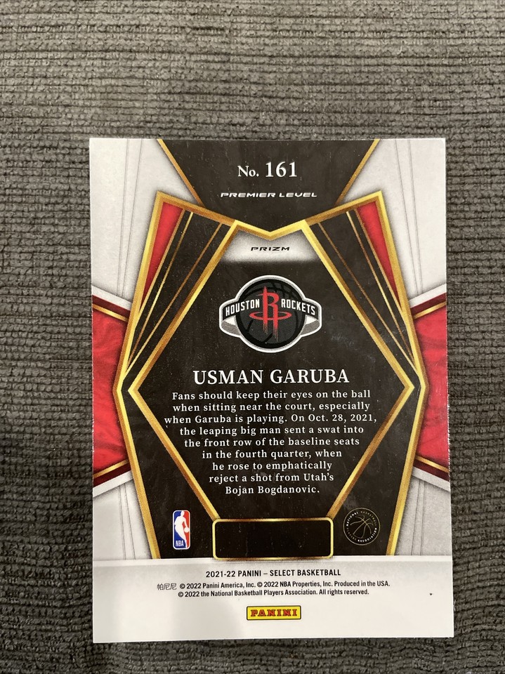 2021-22 PANINI SELECT #56 Usman Garuba BLUE SHIMMER PRIZM Rookie RC ...