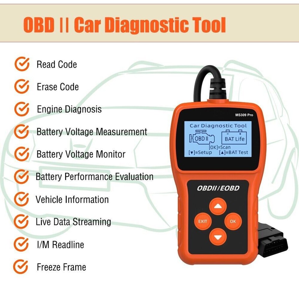 Automotive OBD2 Fault Code Reader Car Diagnostic Tool Check Engine ODB2 ...