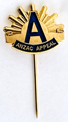 ANZAC DAY 🇦🇺 ANZAC APPEAL 🕊️ Vintage RISING SUN stick pin, badge ...