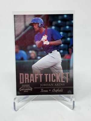 2011 Panini Baseball Jordan Akins Draft Ticket Card #DT37 #085/299 | eBay