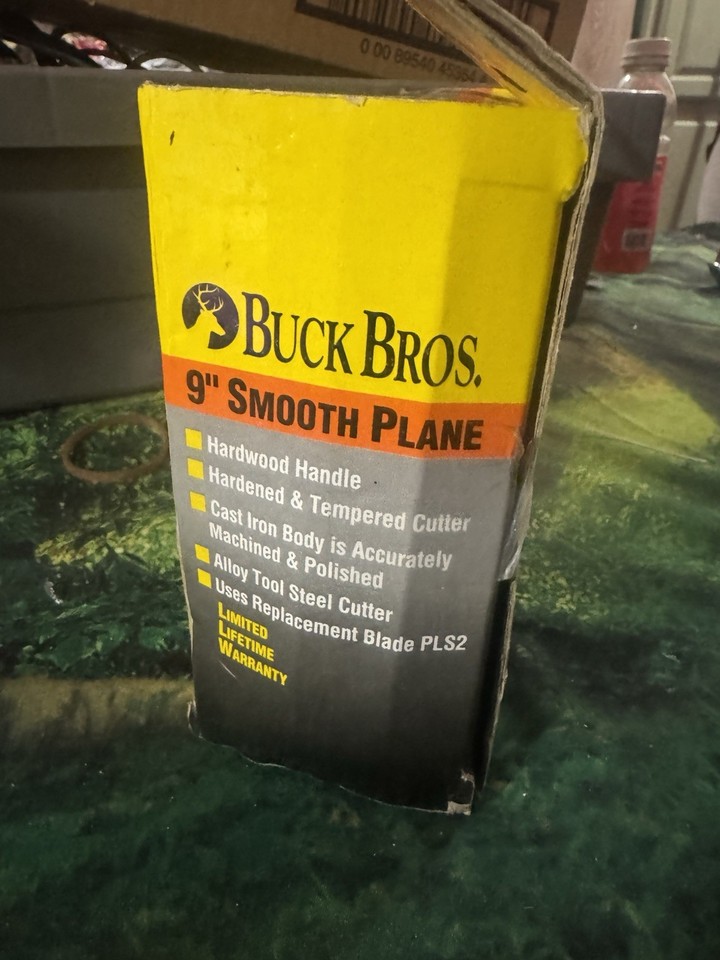 Buck Bros USA 9" Bench Plane Wood Smooth Shave Hand Planer Woodworking ...