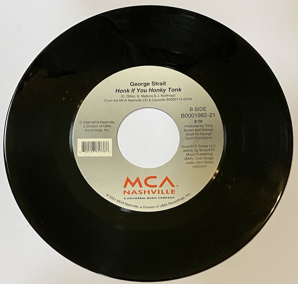 George Strait “ Desperately / Honk If You Honky Tonk “ 45 Vinyl record ...