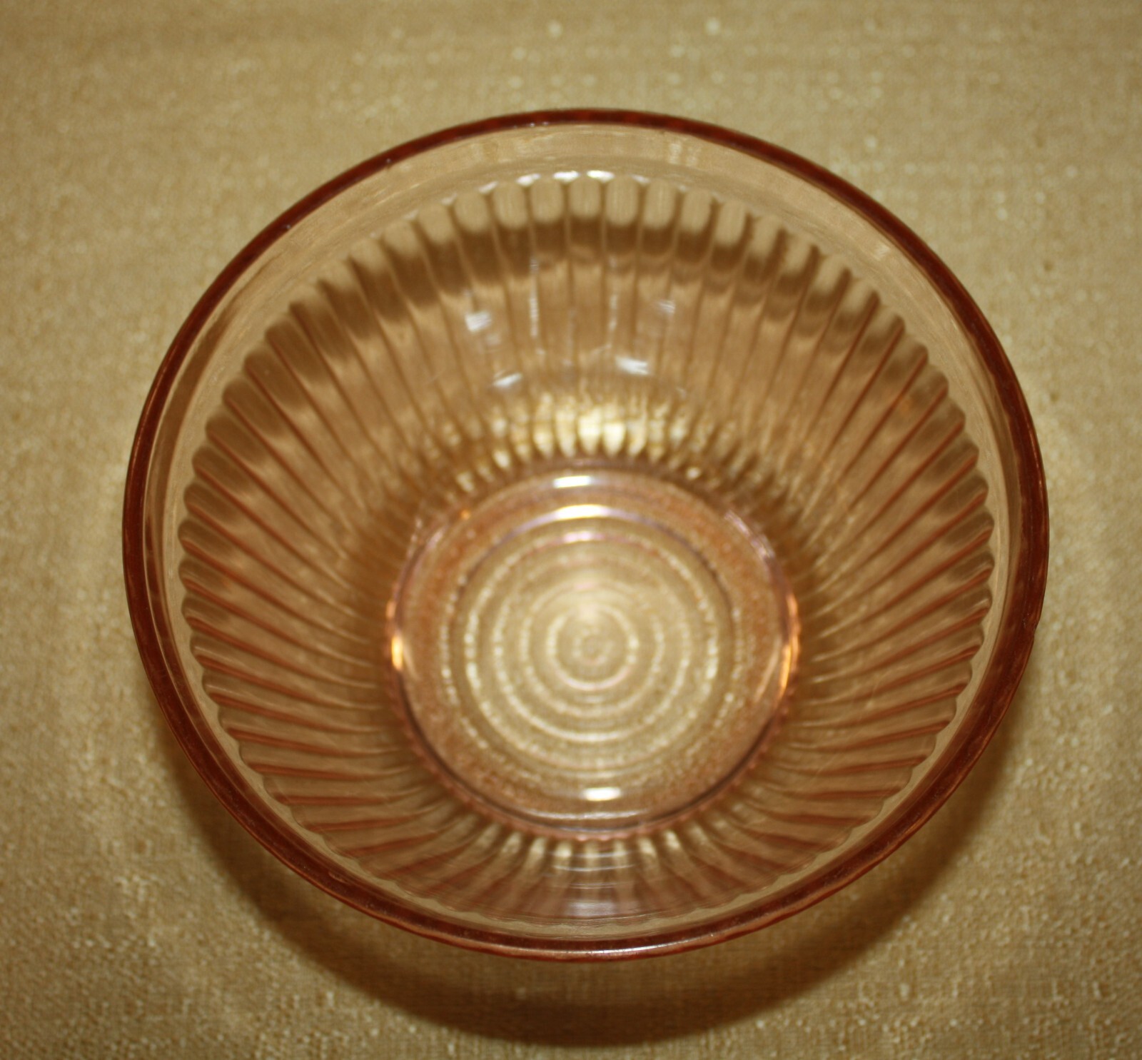 Vintage 1930's Pink Depression Glass Ribbed Mixing Bowl | eBay