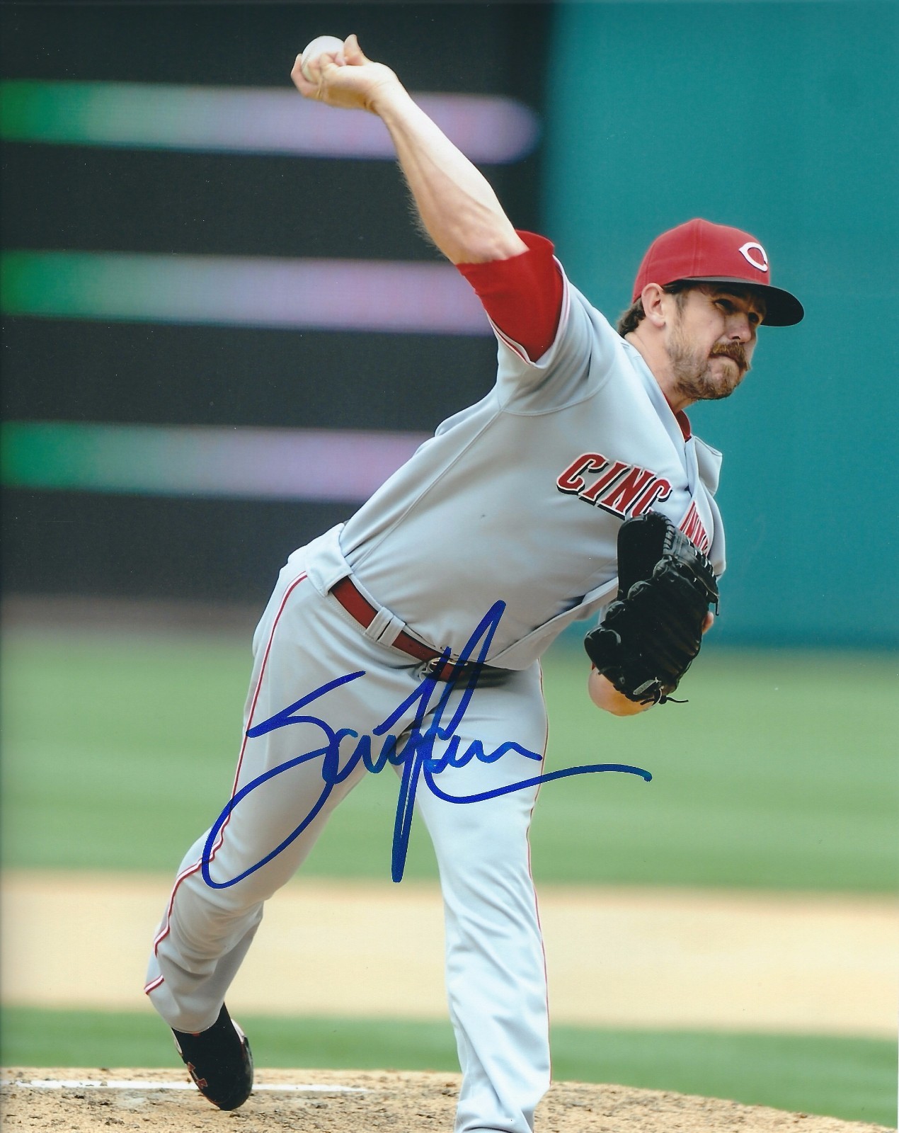 Autographed SAM LECURE Cincinnati Reds 8x10 Photo - w/COA | eBay
