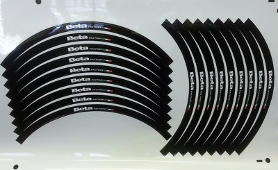 BETA EVO REV 3 RIM TAPE SET DECALS STICKERS GRAPHICS black | eBay UK