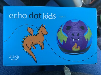 Amazon Echo Kids Dot (5th Gen 2022 ) with Alexa Fire Dragon New Sealed ...
