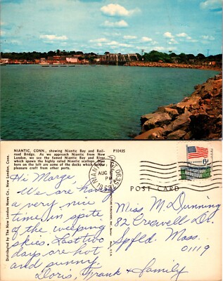 Connecticut CT Niantic Bay and Railroad Bridge Postcard | eBay
