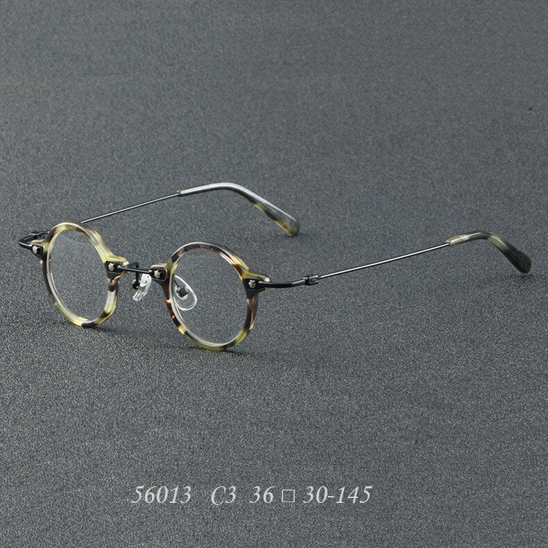 New Style Small Round Acetate Eyeglass Frames Retro Japanese Glasses ...