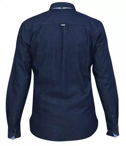 D555 Duke Big Mens Long Sleeve Denim Shirt With Chest Pocket 2XL 3XL ...