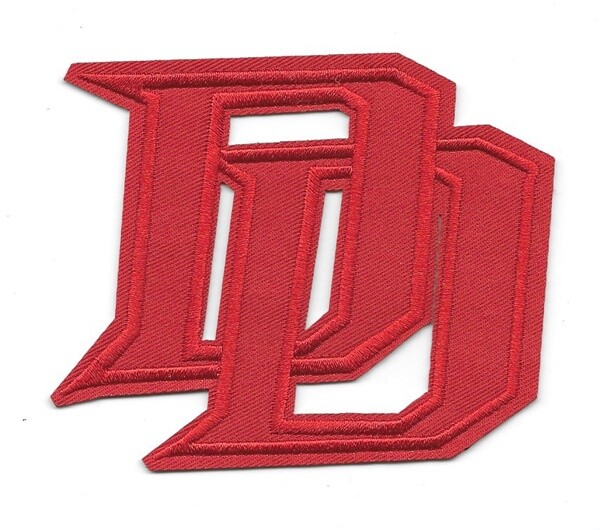 Marvel Comics Daredevil Interlocking DD Red Logo 3.5" Iron On ...