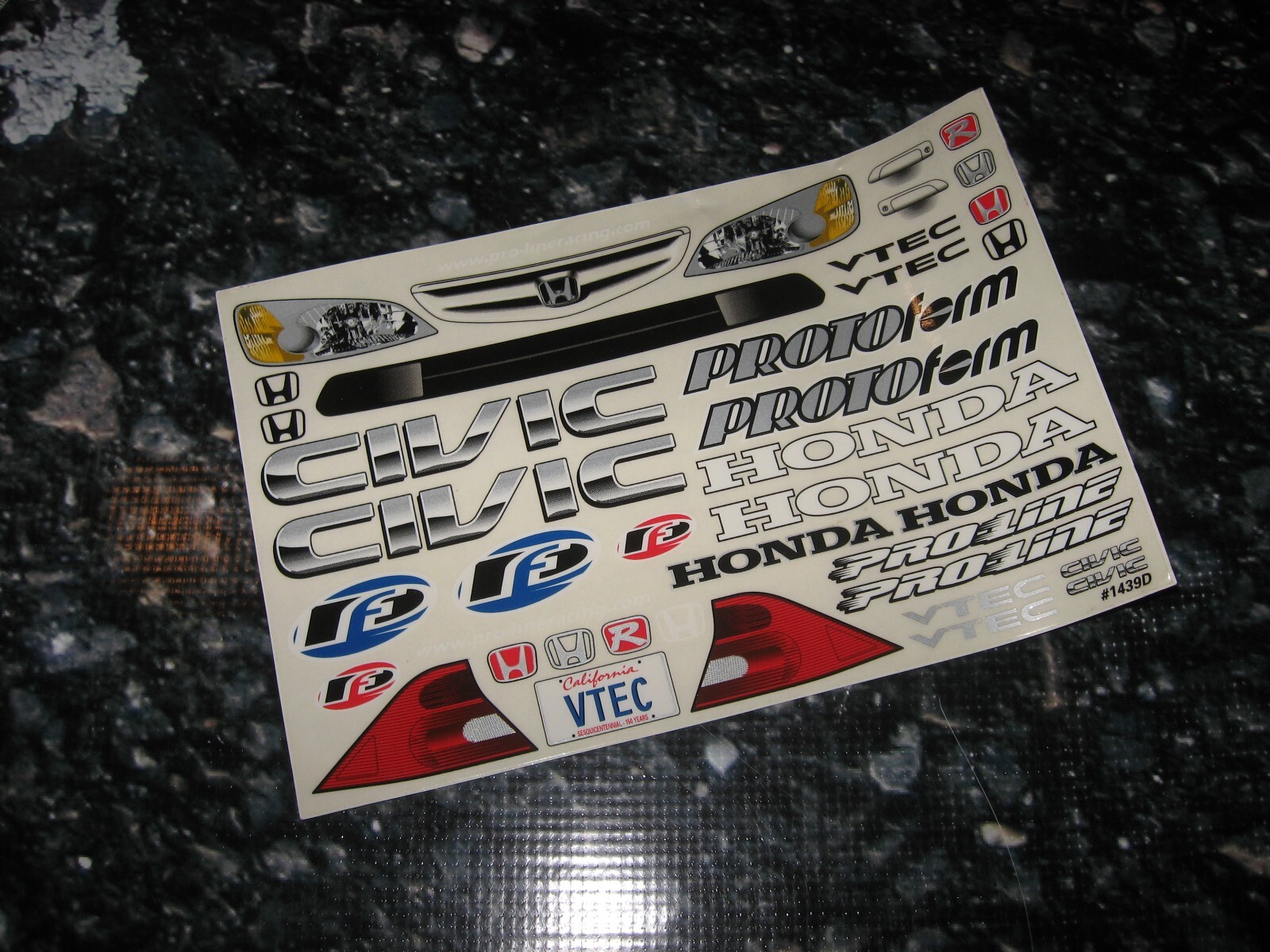Vintage RC Racing Proline Honda ® VTEC ™ Sticker Sheet (1) 1439D | eBay