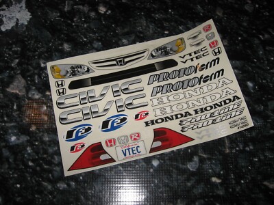 Vintage RC Racing Proline Honda ® VTEC ™ Sticker Sheet (1) 1439D | eBay