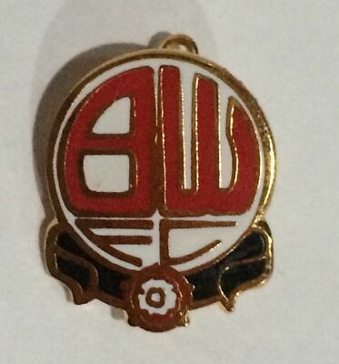 VINTAGE BWFC BOLTON WANDERERS FC ENAMEL PIN BADGE EARLY 1990's | eBay UK