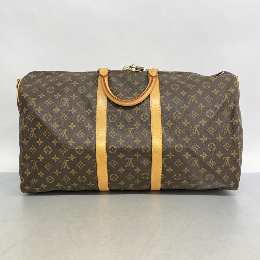 LOUIS VUITTON Keepall Bandouliere 55 M41414 Monogram Boston Bag Brown ...