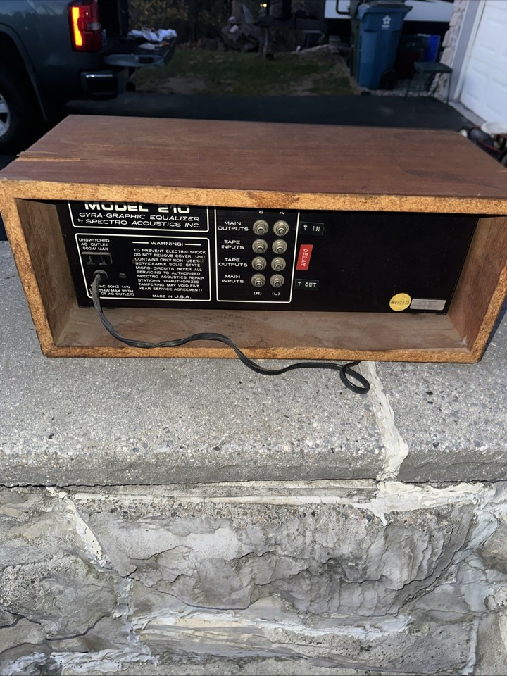Vintage 1970s Spectro Acoustics Model 210 Stereo Graphic Equalizer EQ ...