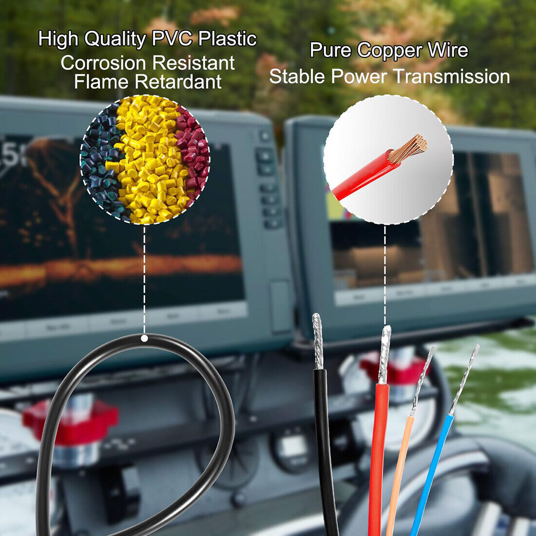 Garmin Livescope 4-Pin Threaded Marine Power/Data Cable For Garmin ...